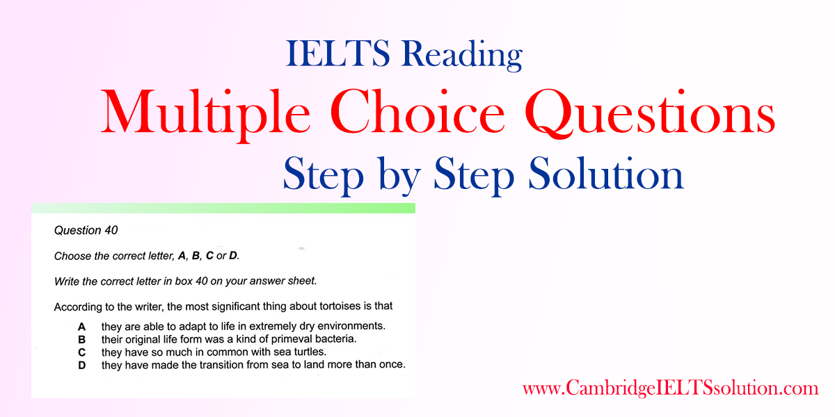 How To Solve Multiple Choice Questions in IELTS Reading Module ...