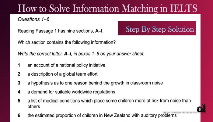 How To Solve Information Matching or Locating Paragraph In IELTS ...